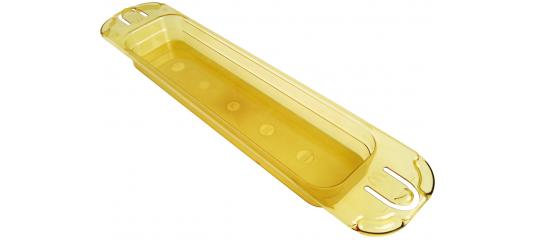 Meat tray, amber, L143xW654xH56mm, Opti-Loc for UHC,